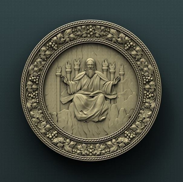 "The Saint in Eden" 3D STL Model Relief for CNC Router Aspire Artcam