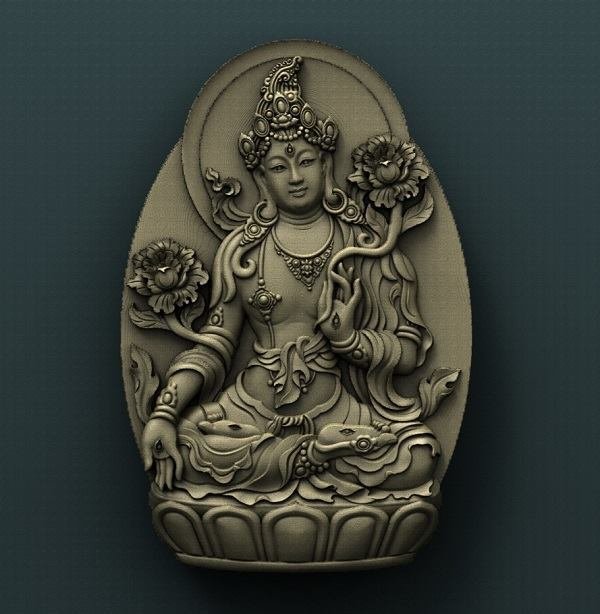 3D STL "A God" Model for CNC Router Aspire Artcam