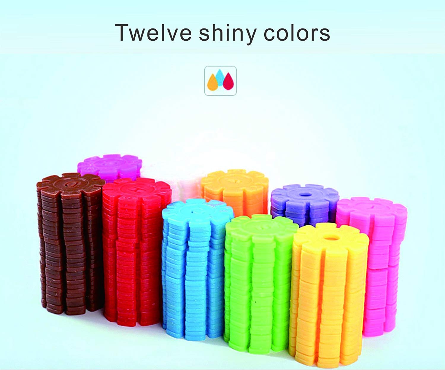 Snowflakes Building Construction Blocks Set (1.2in diameter piece ...