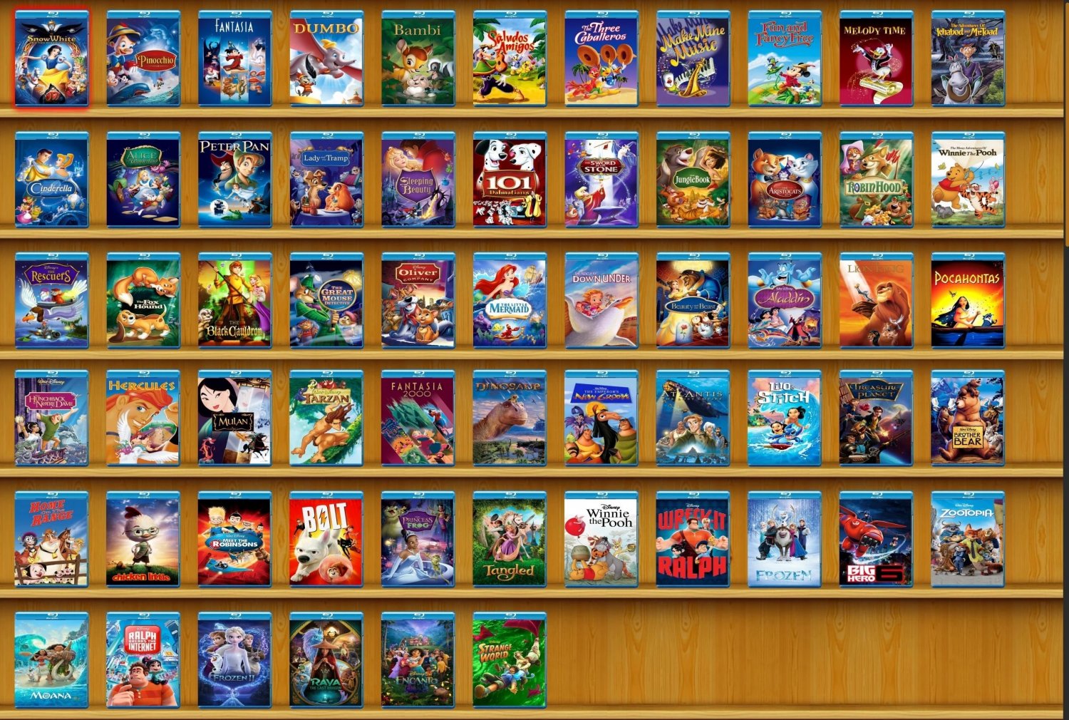 Disney Animated Kids Movies Complete Canon on Seagate External Drive ...
