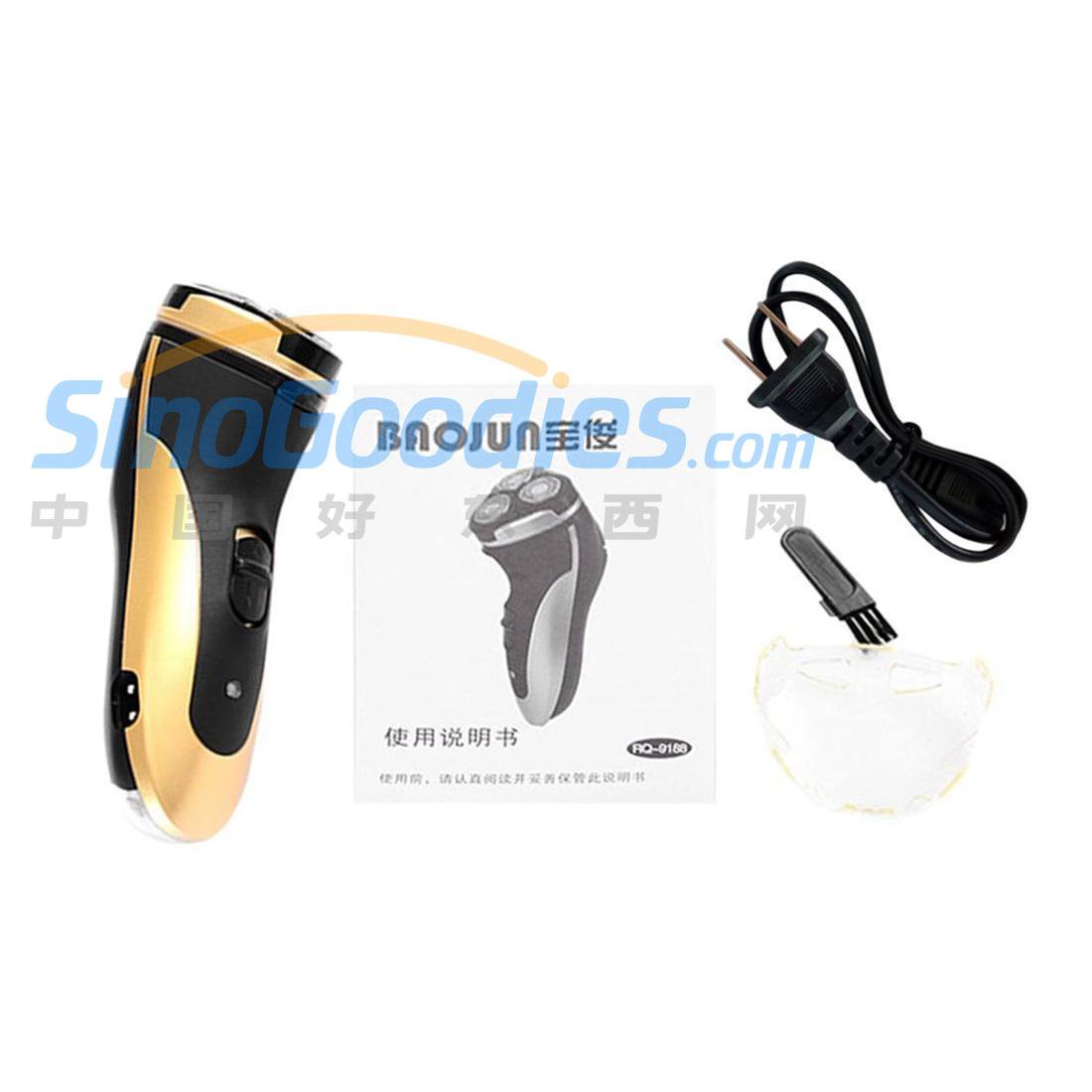 BAOJUN 9188 3 Blades Rotating Rechargeable Electric Shaver Portable 4W ...