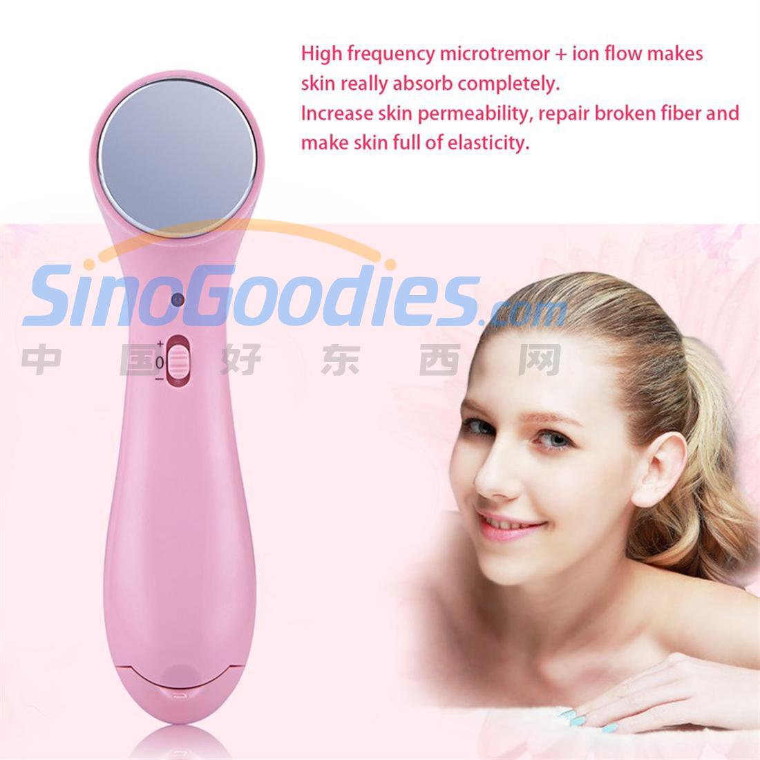 Portable Vibration Iontophoresis Instrument Handheld Face Massager Skin Care