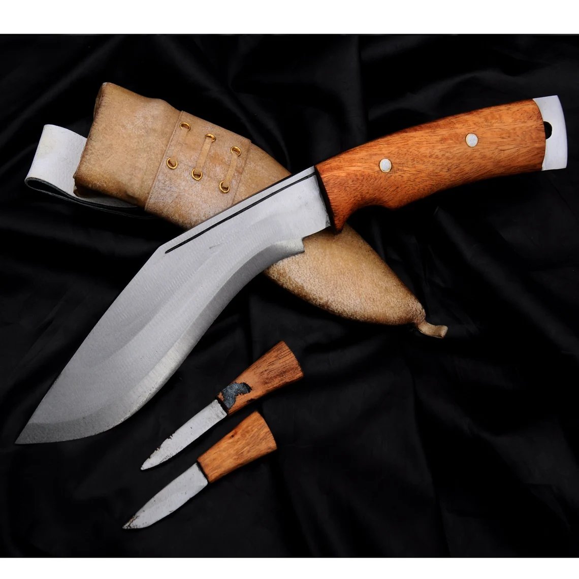 6 inches Blade hand forged khukuri-Handle-Full tang-Double Layer Blade ...