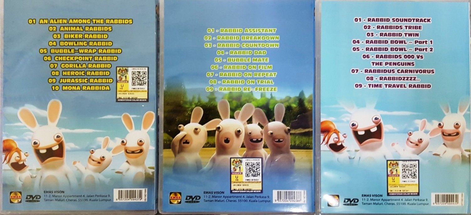 Kids Animation DVD Rabbids Invasion Season 3 Vol.1-3 ALL Region Free ...