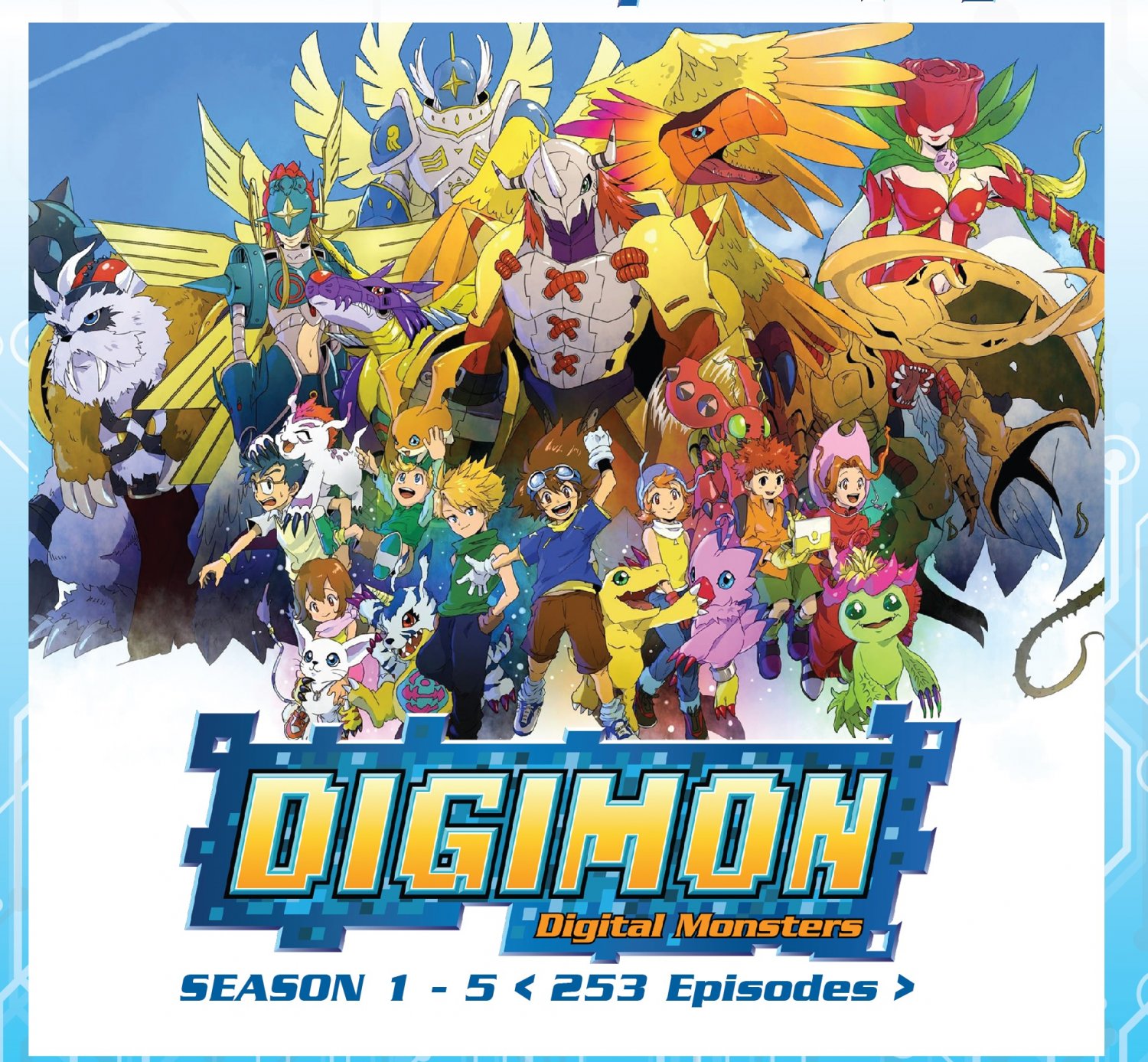 Anime DVD Digimon Digital Monsters TV Series Season 1-5 (253eps ...