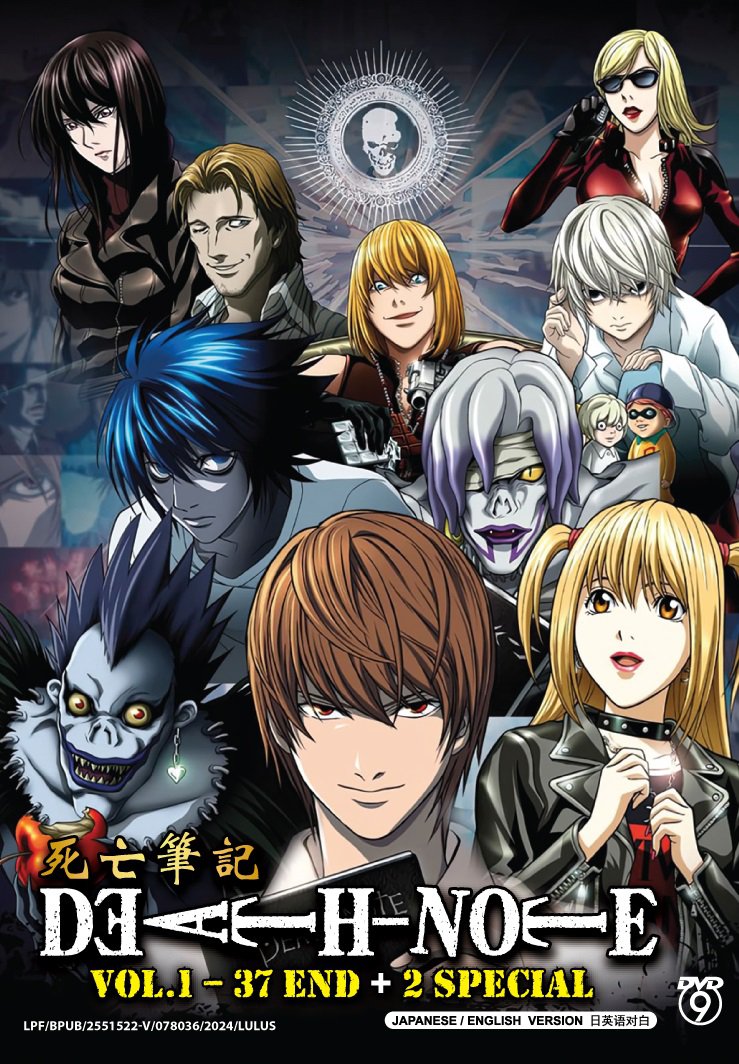 Anime DVD Death Note Complete TV Series Vol.1-37 End+2Special English ...