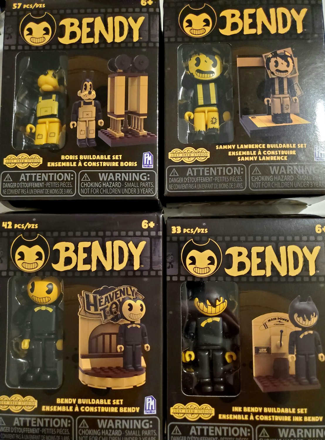 Bendy and the ink machine set x 4 buildable figures series 3 Sammy boris