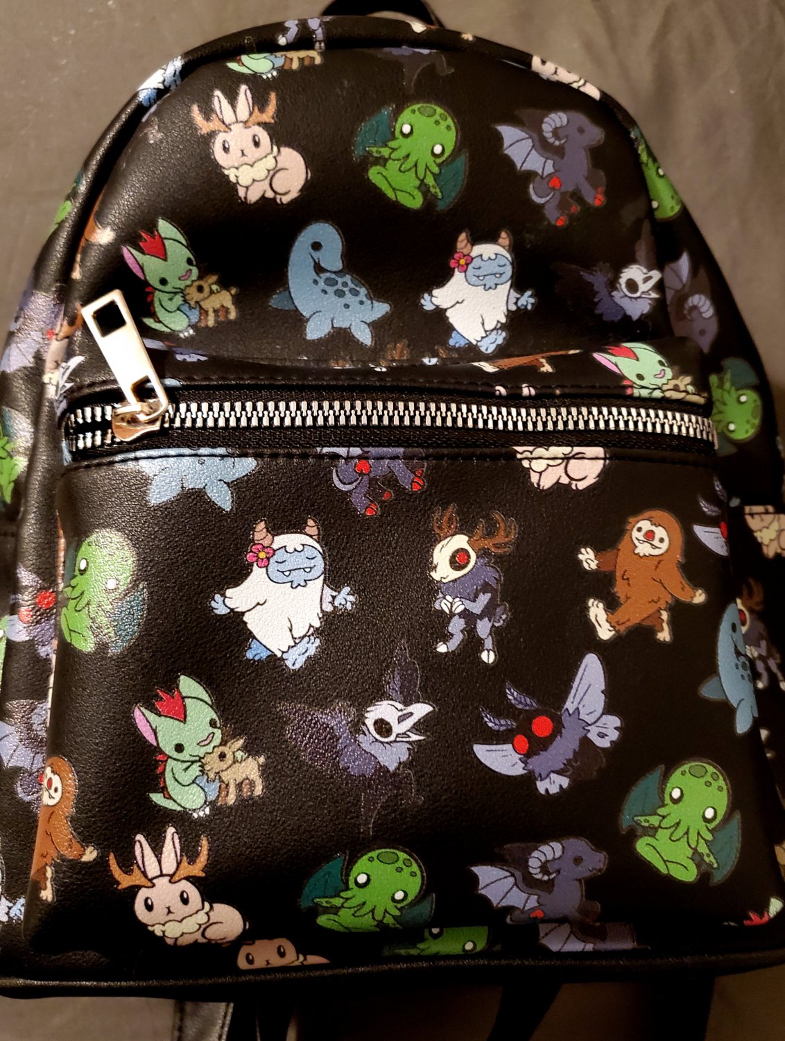 Cute Cryptids mini backpack monsters mothman cthulhu jersey devil
