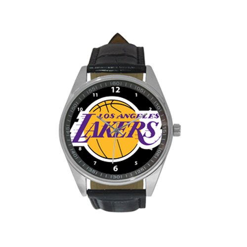 Personalized Los Angeles Lakers Watches Leather Strap Watch Mens Wrist ...