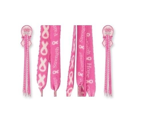 Pink Ribbon Walk Of Hope Shoe Laces Breast Cancer Awareness 2 Pair 5pk ...