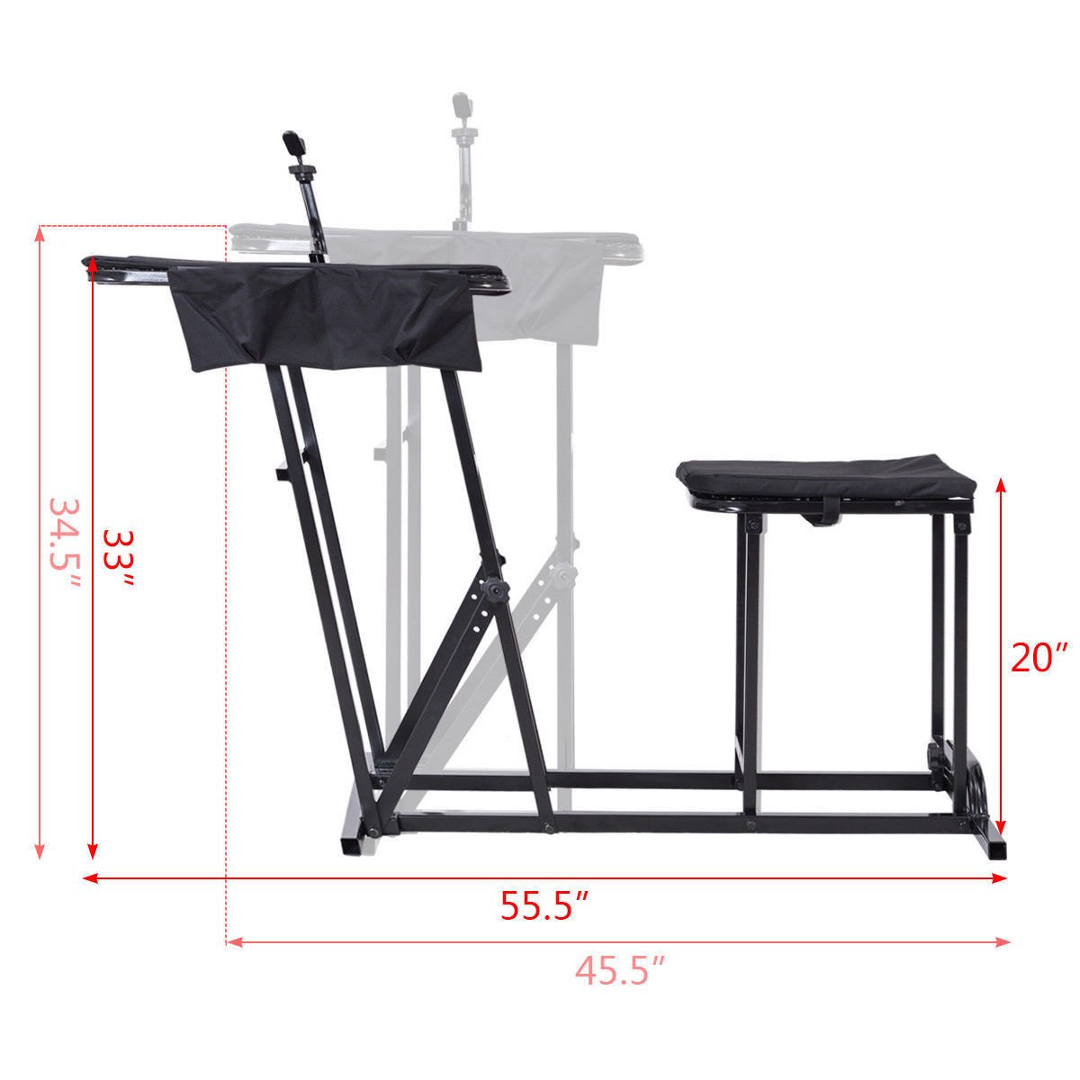 Shooting Table with Bench Folding Adjustable Height Gun Rest Hunting ...