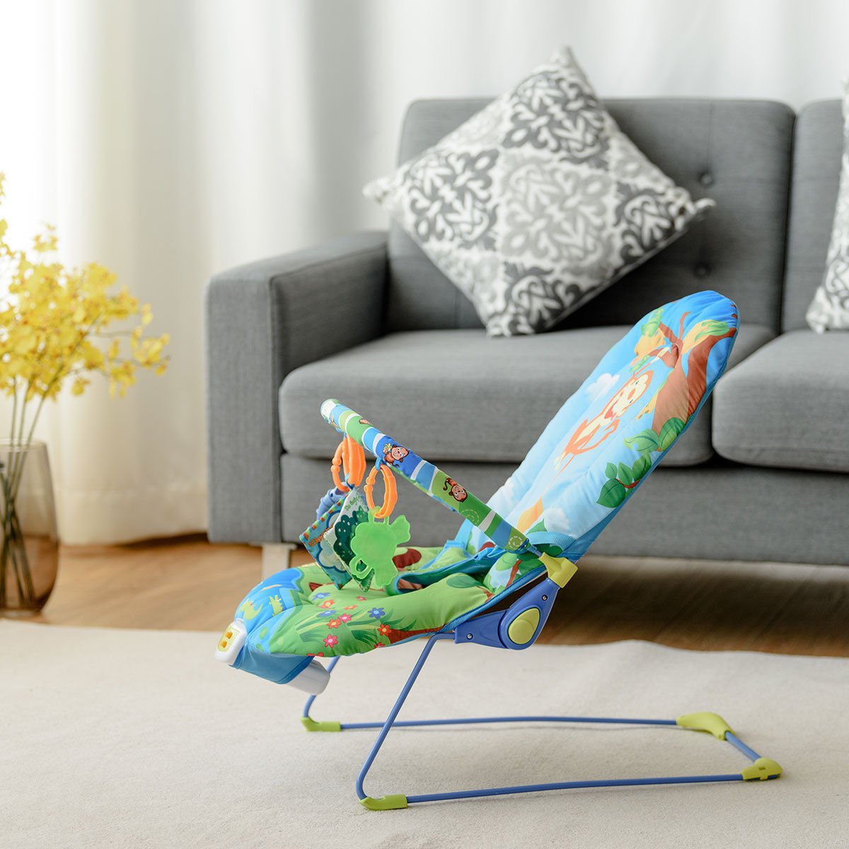 Baby Bouncer Seat Infant Rocker Recline Chair Soothing Vibrate Music ...