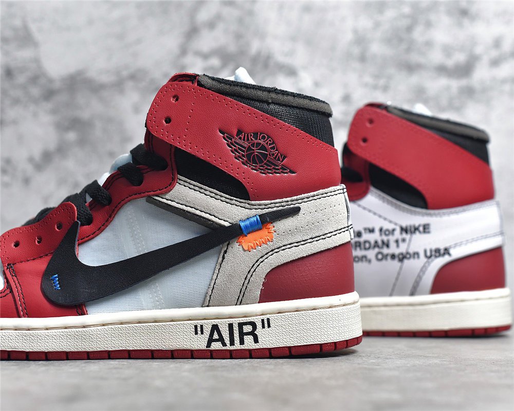Men's Air Jordan 1 Retro High Off-White Chicago Red Sneakers