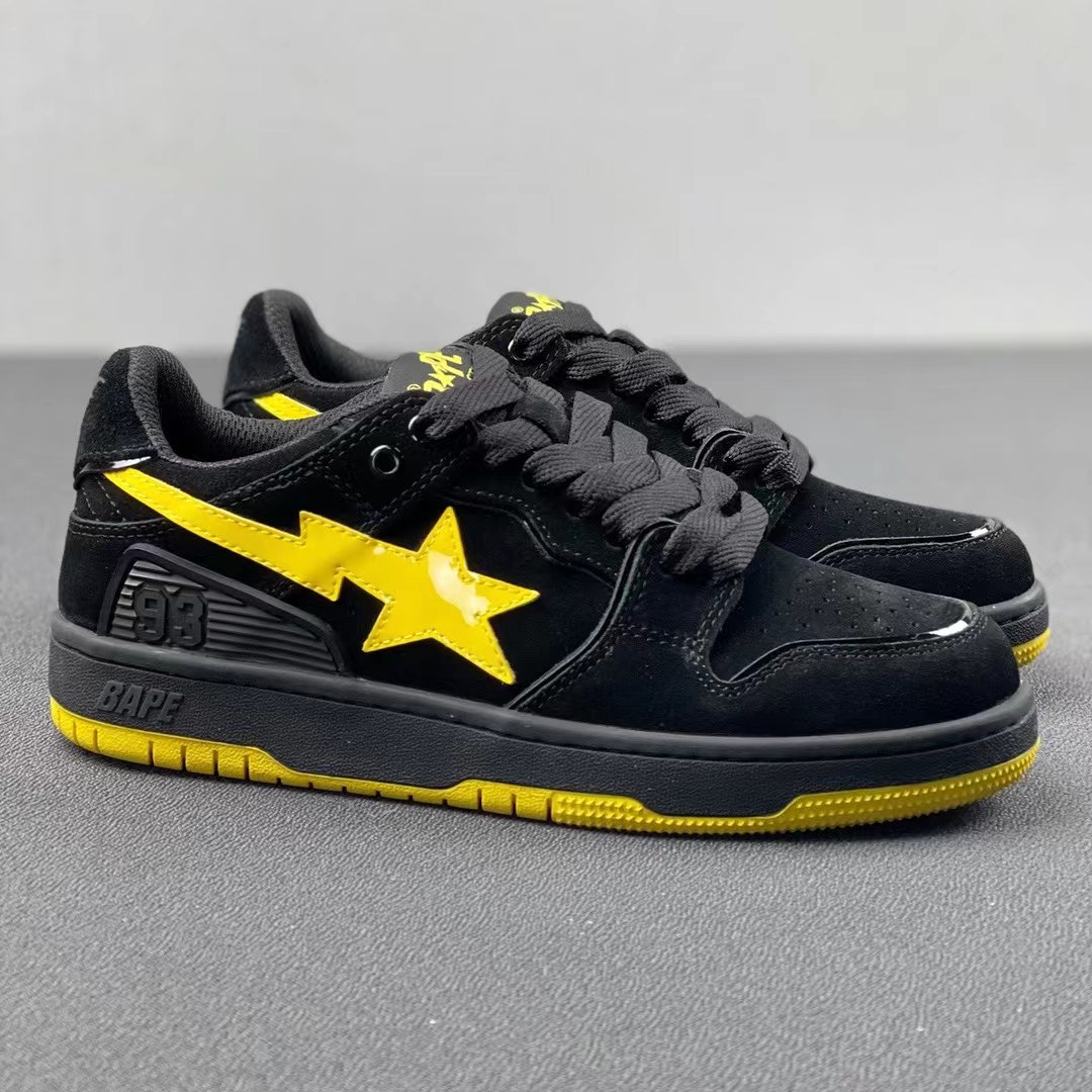 A Bathing Ape Bape Sta Low Black Yellow
