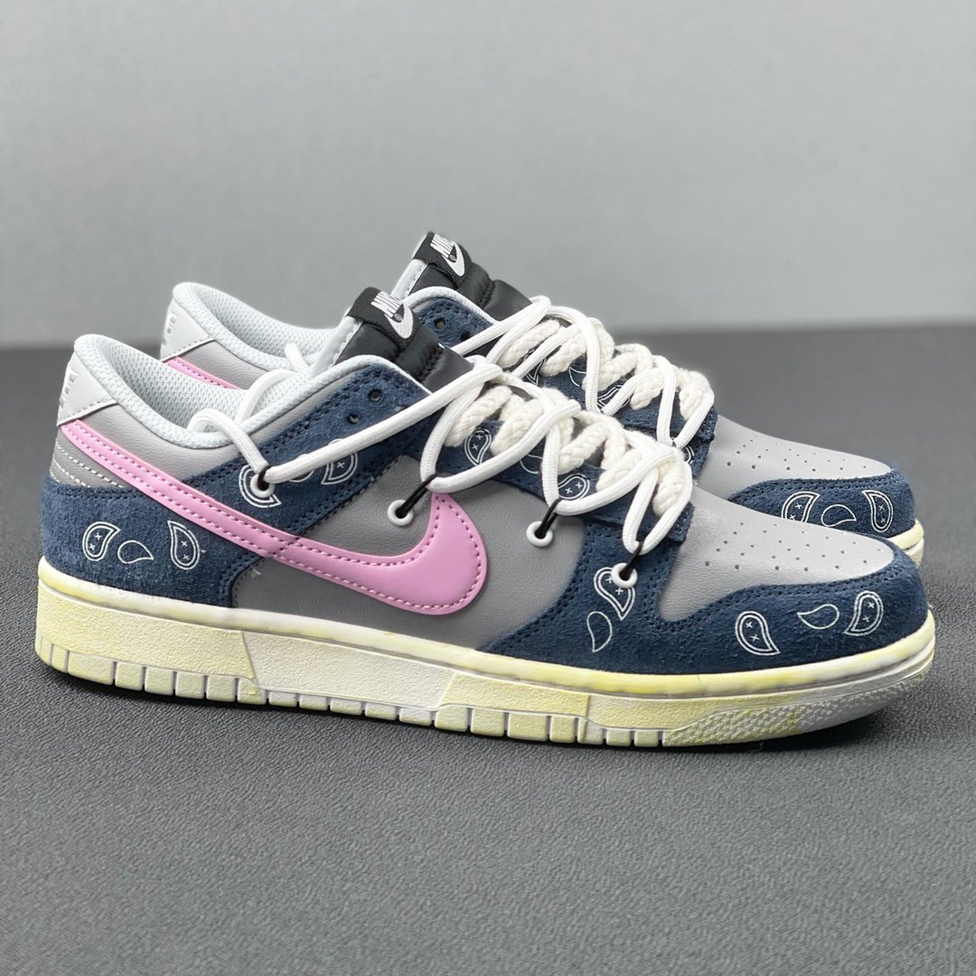 Nike Dunk Low paisley Grey Navy
