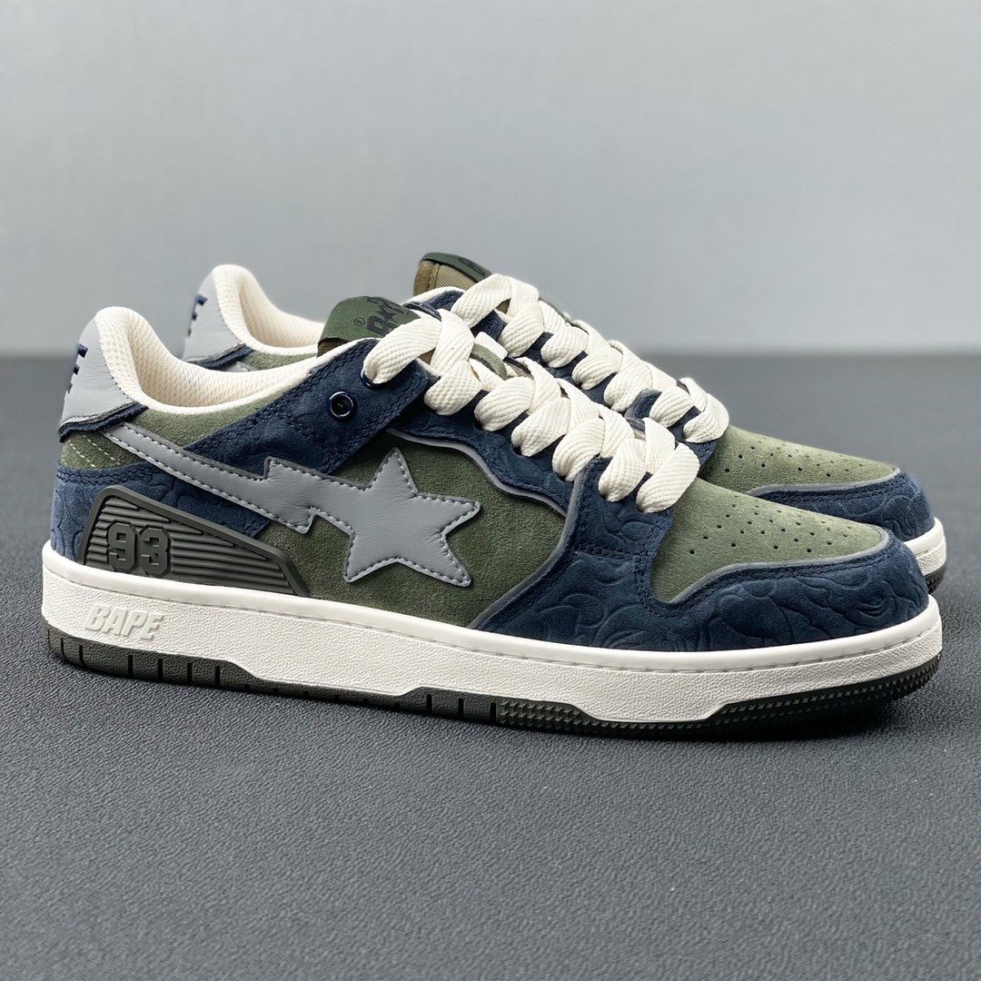 A Bathing Ape Bape Sta Low Olive Blue