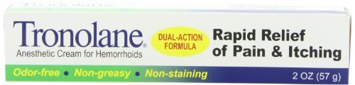 2 Pack Tronolane Rapid Relief Anesthetic Cream for Hemorrhoids 2 Oz Each