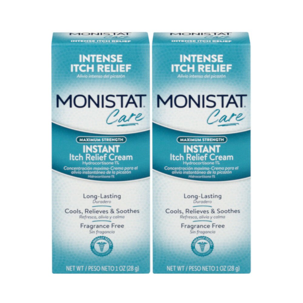 Monistat Care Maximum Strength Instant Itch Relief Cream 1 Ounce Each