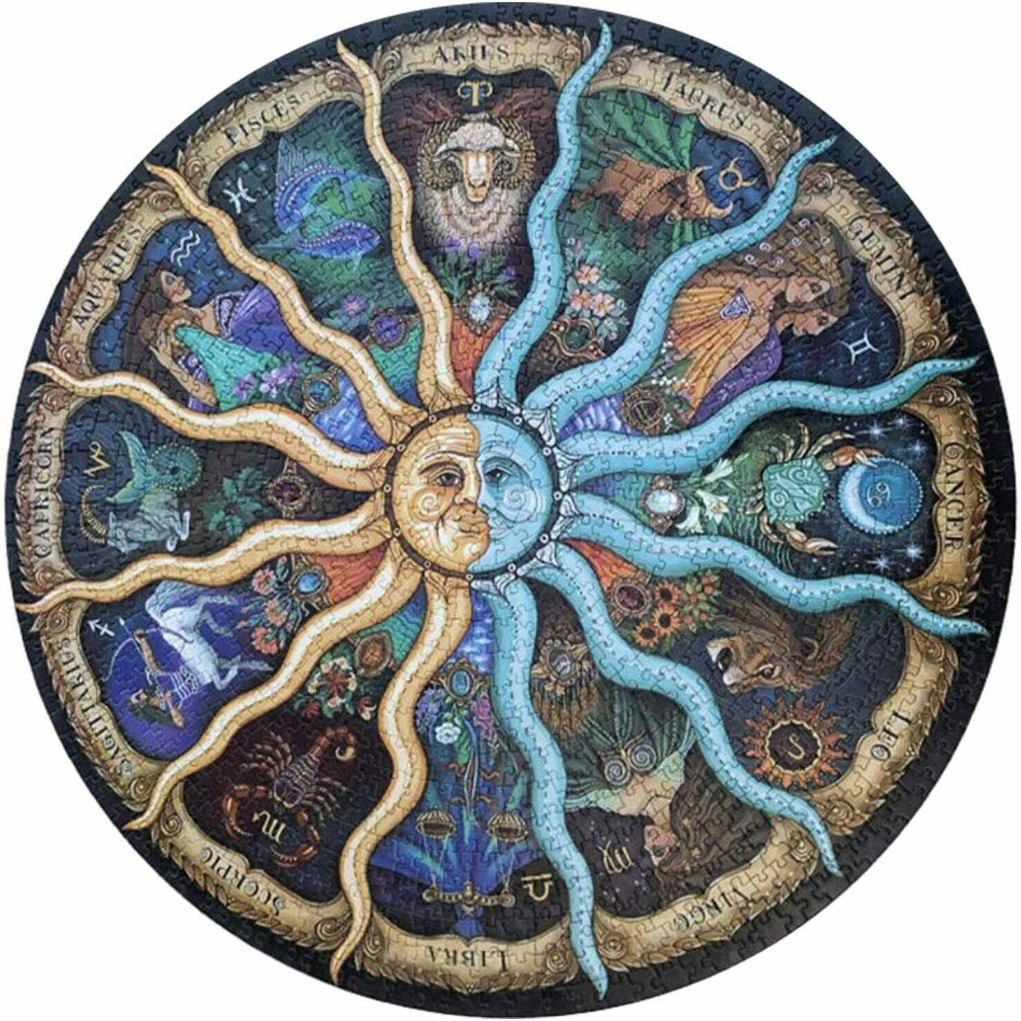 Round Jigsaw Puzzle Zodiac -Constellation Large 26 Inch 1000 Pieces 1 p
