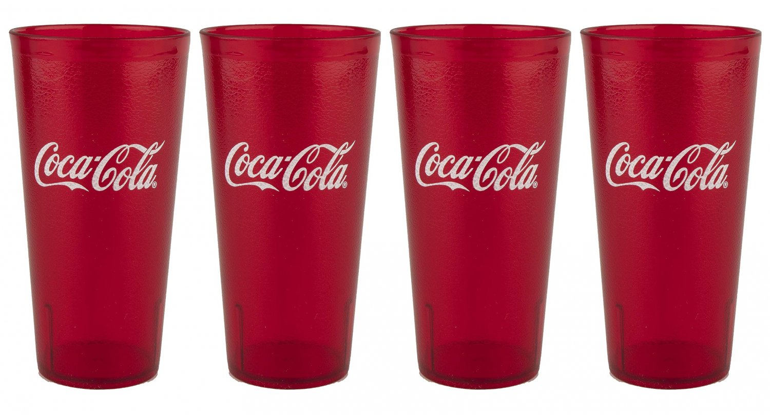 24 Oz Red Coke -Heavy Duty -RESTAURANT-Tumblers Coca Cola Drinking Cups ...