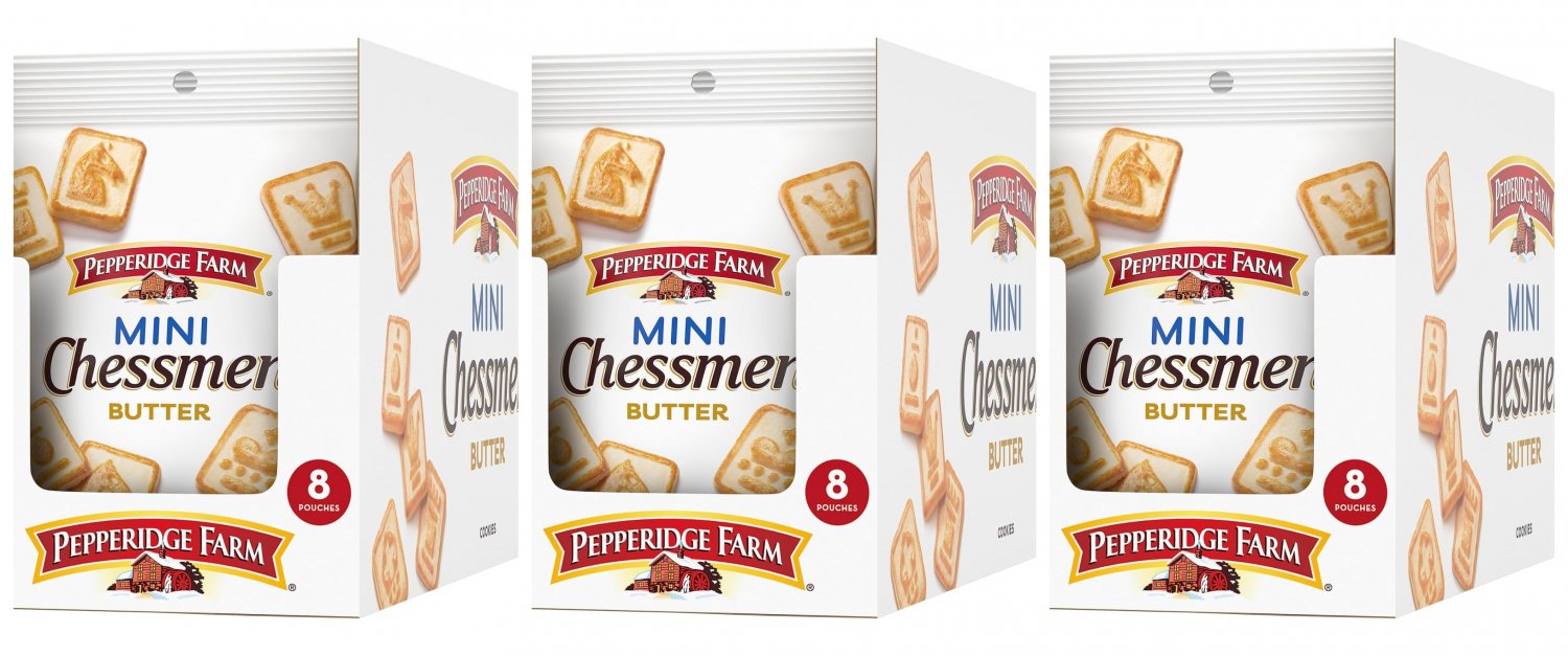 Pepperidge Farm Chessmen Minis Butter Cookies 8 Snack Packs 2.25-oz ...