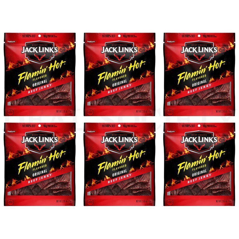 Jack Links Doritos Flamin' Hot Beef Jerky 2.65oz Lot of 6 Bags