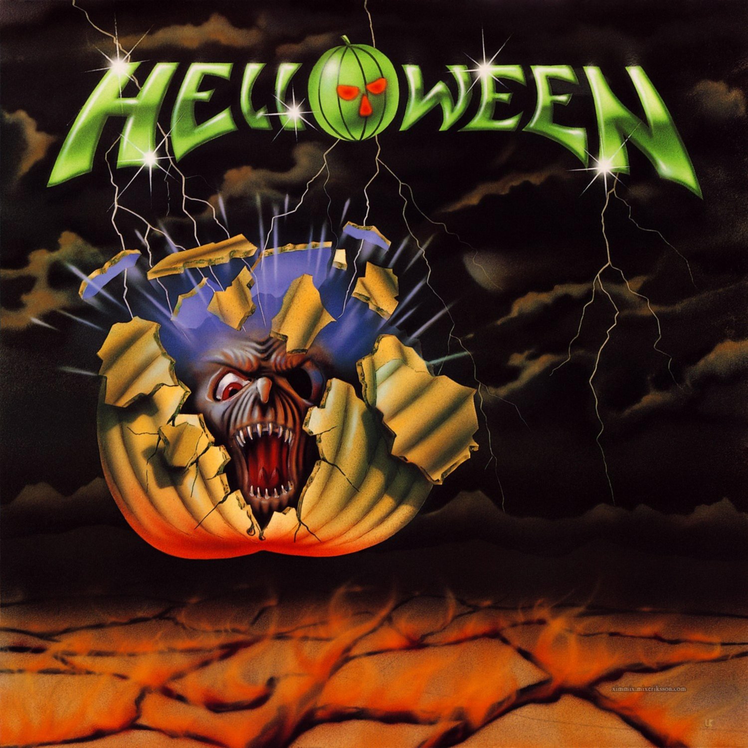 HELLOWEEN First Album BANNER Huge 4X4 Ft Fabric Poster Tapestry Flag ...
