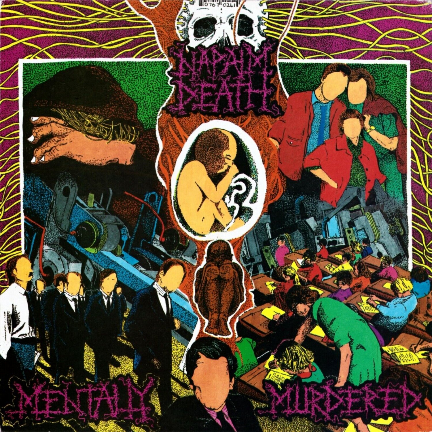 NAPALM DEATH Mentally Murdered BANNER 2x2 Ft Fabric Poster Tapestry ...