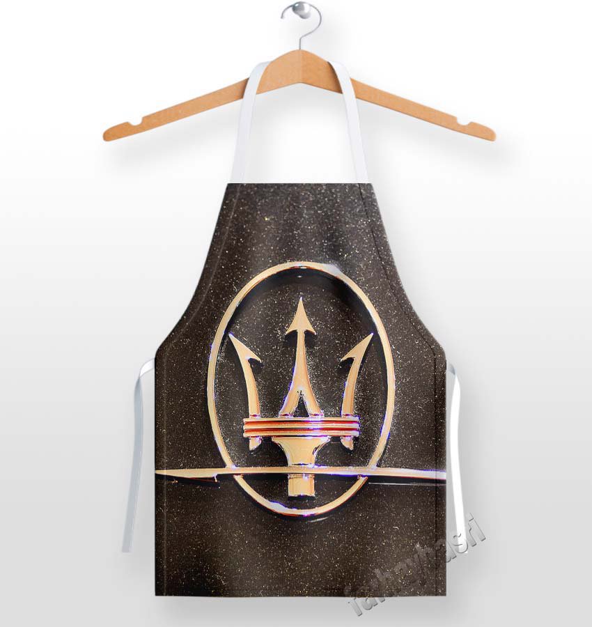 Maserati Cars Logo Apron Polyester Barbecue Cooking