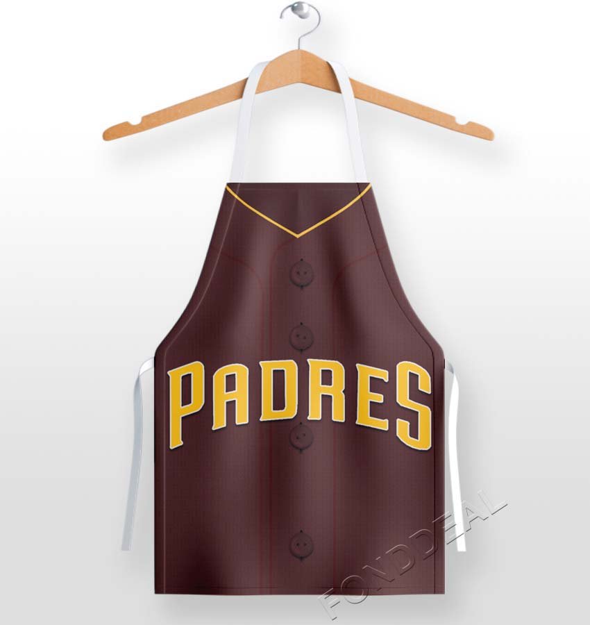 San Diego Padres Logo Grill Apron Barbecue Full Polyester Cooking