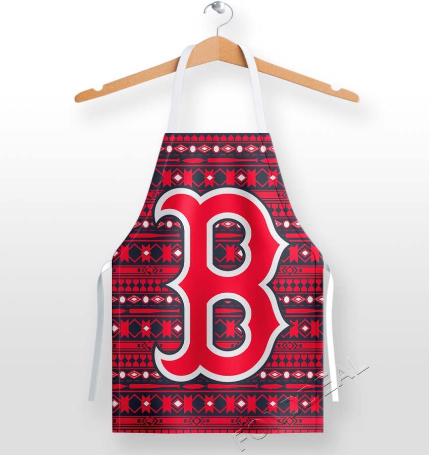 Boston Red Sox MLB Team Grill Apron Barbecue Full Polyester Cooking
