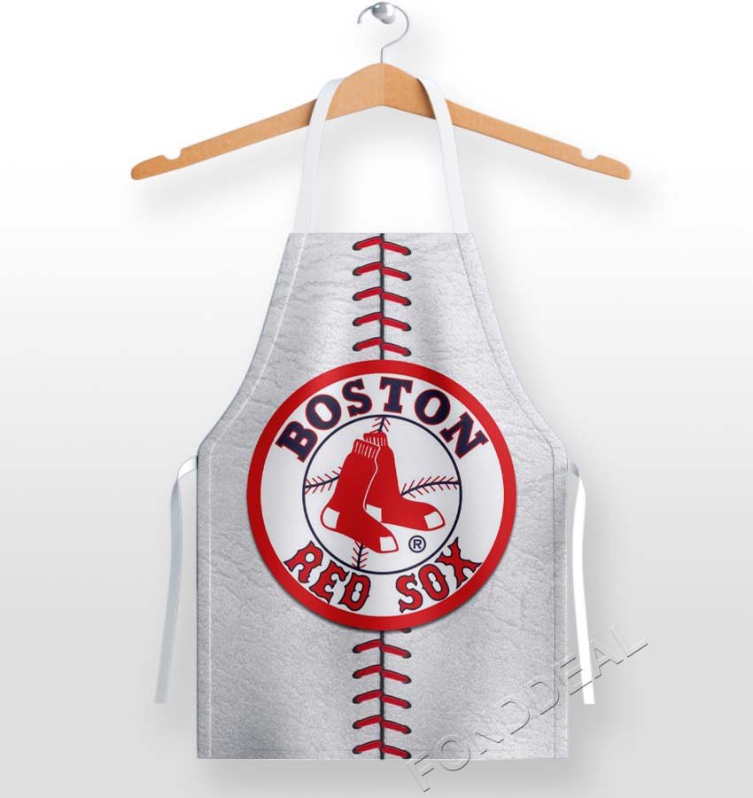Boston Red Sox Logo Kitchen Apron BBQ Cooking Polyester