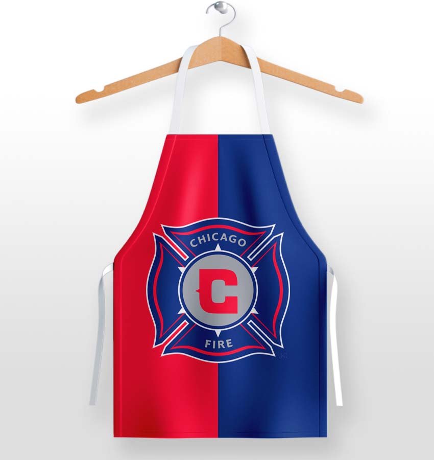 Chicago Fire FC MLS Team Grill Apron Barbecue Full Polyester Cooking