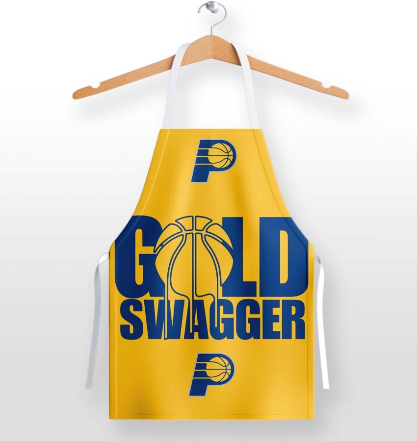 Indiana Pacers NBA Grill Apron Barbecue Full Polyester Cooking