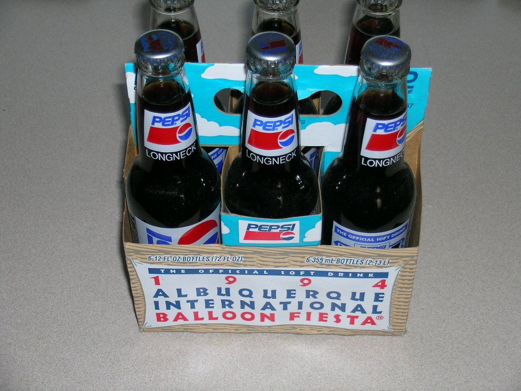 Pepsi LongNeck 6 pack bottles 1994 Kodak International Balloon Fiesta ...