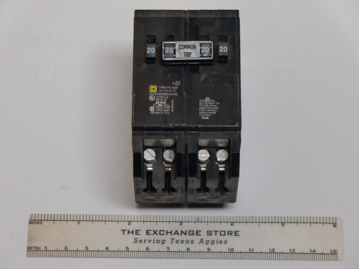 Square D HOMT2020220 Circuit Breaker 20Amp Quad 120/240V Type: HOMT