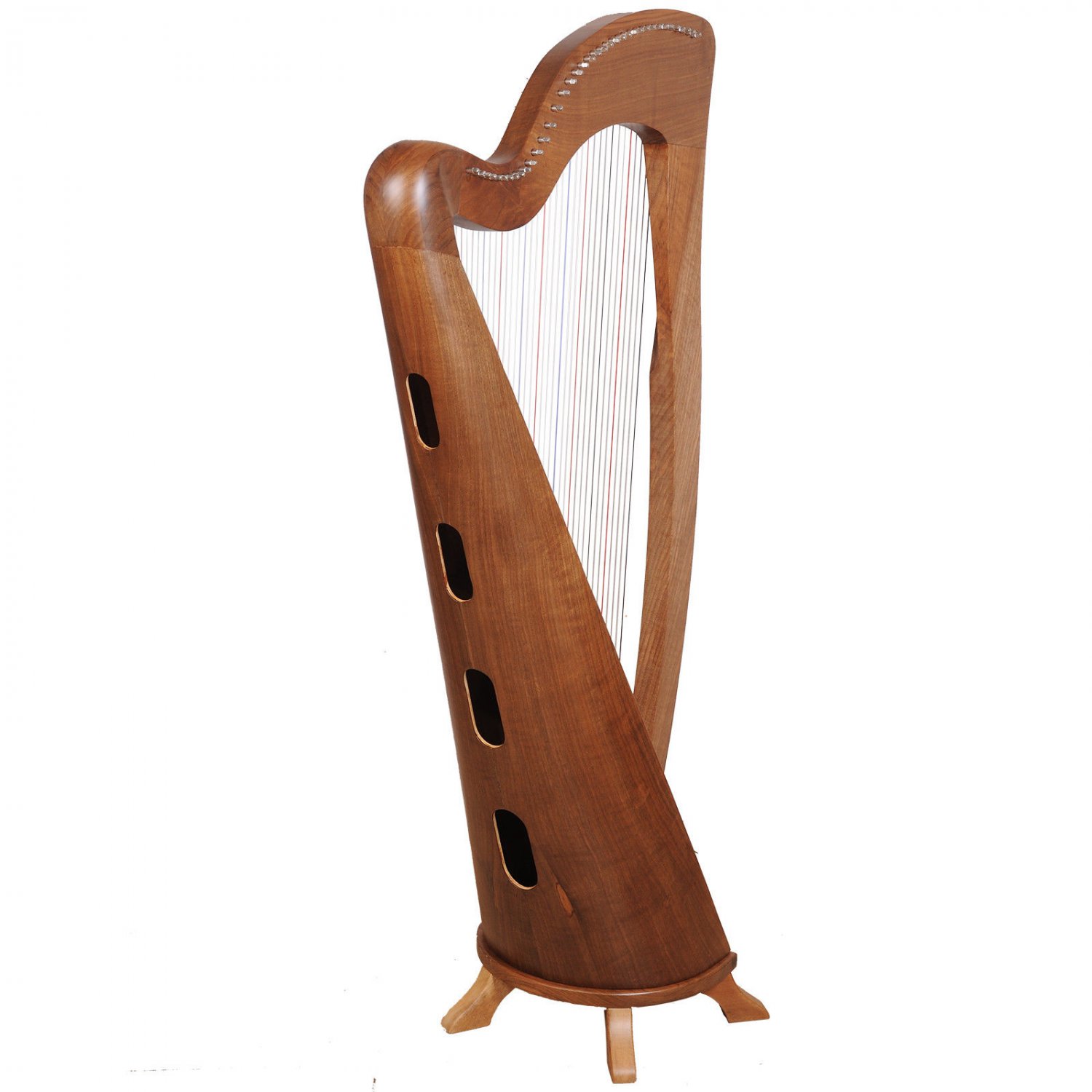 Rosewood 38 String Harp Walnut, Celtic Irish harp with Lever