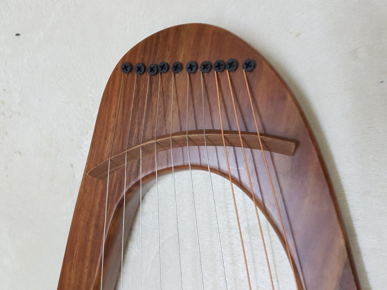 NEW DESIGN 10 STRING LYRE HARP WITH FREE EXTRA STRING SET TUNNING KEY ...