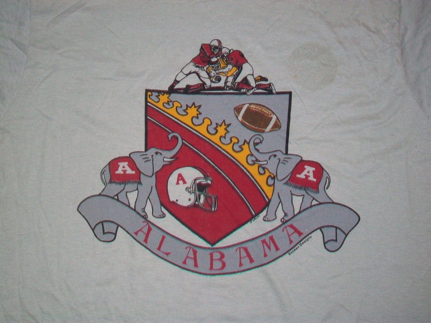 vintage ALABAMA CRIMSON TIDE FOOTBALL CREST t shirt M university basketball