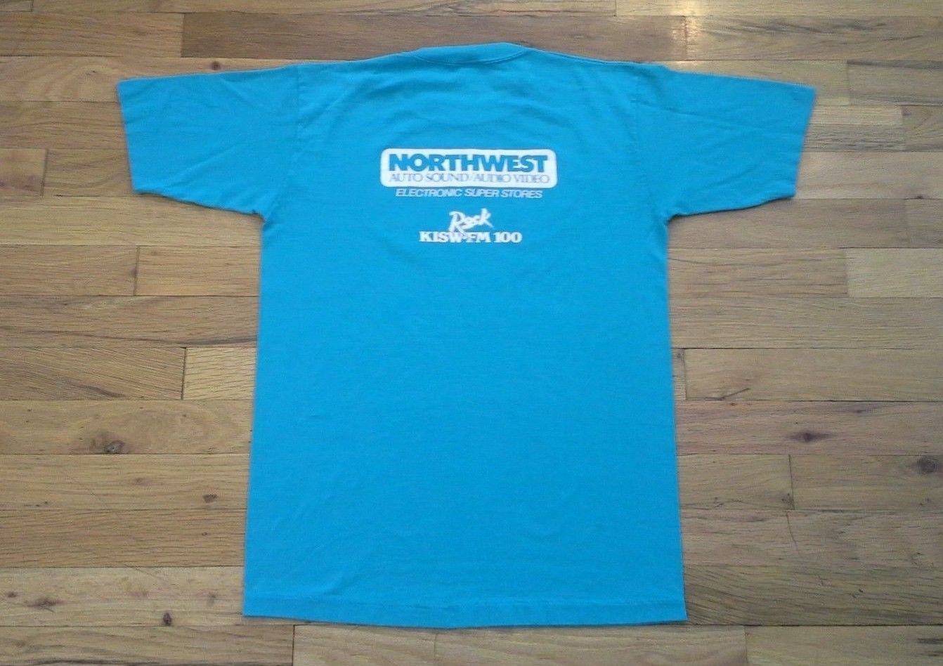 KISW SEATTLE ROCK RADIO CAR AUDIO SOUND vintage t shirt Small pink cadillac