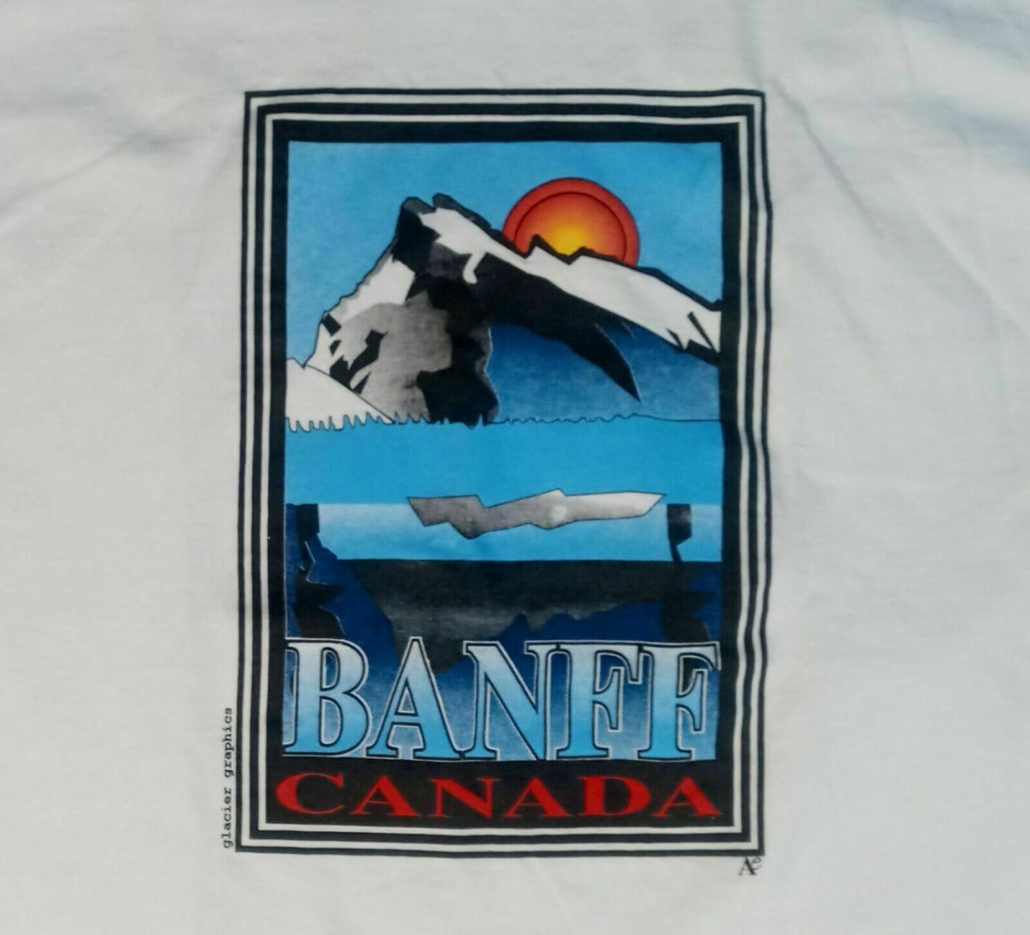 vintage Banff Canada Glacier Mountain Souvenir t shirt XL outdoor ski ...