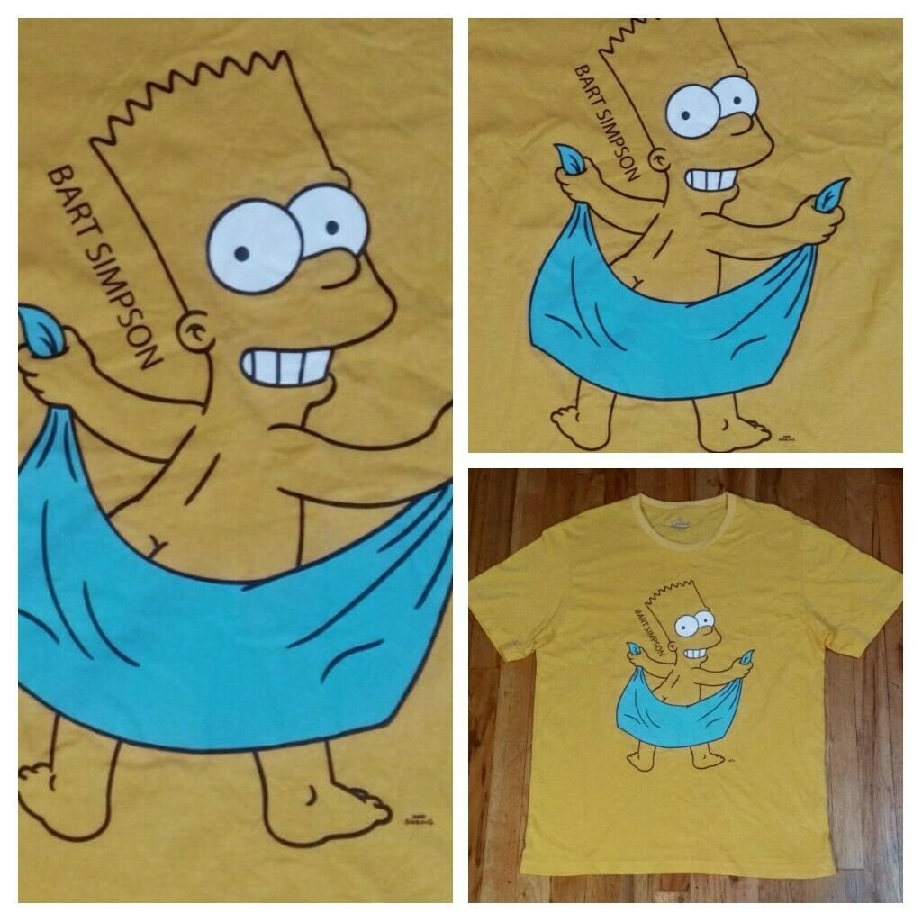 Bart Simpson Dry Butt Shower Bath towel funny t shirt L NEW nwot South Park