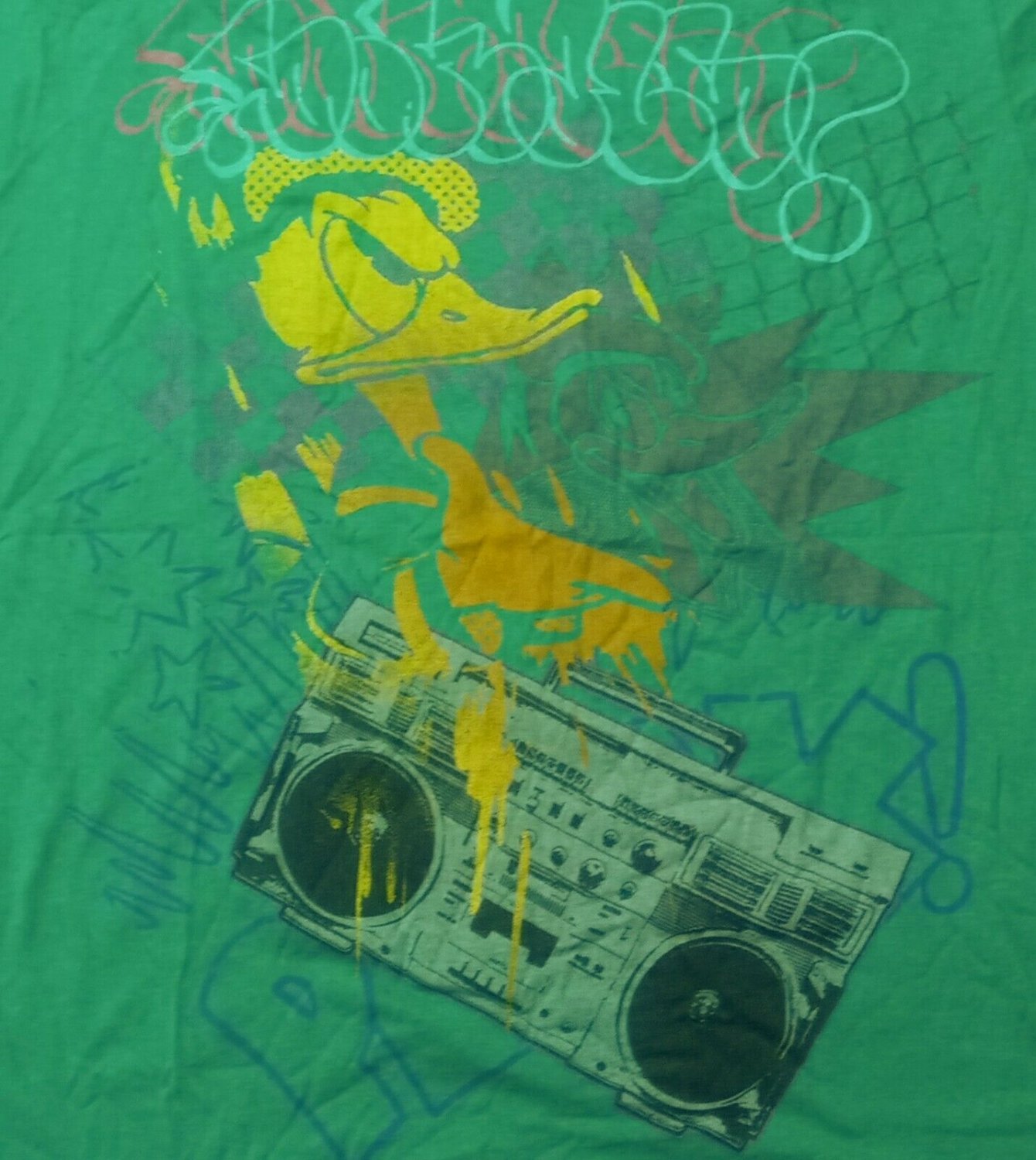 Mickey Mouse Graffiti Donald Duck Ghetto Blaster 2 t shirt lot L 60/40 ...