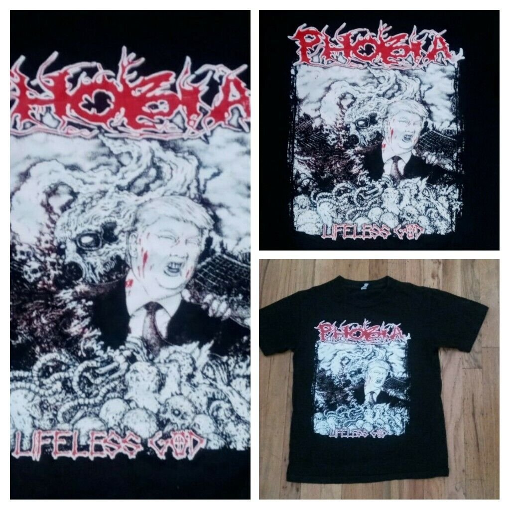 Phobia death metal Donald Trump Lifeless God t-shirt grindcore napalm death