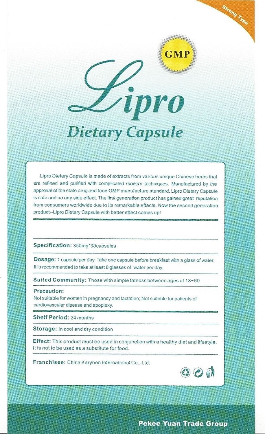 Lipro Diet Slimming Pills › Weight Loss Pills - 1 Bottle 30 Pills