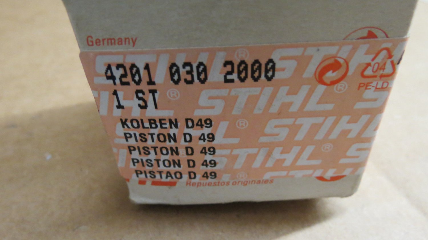 STIHL BT TS 350 360 08S TS350 AVE TS360 49mm PISTON - 4201 030 2000 NOS OEM
