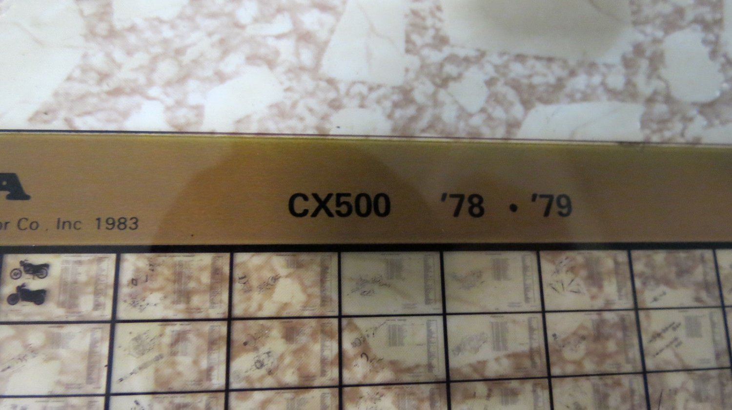 HONDA MICROFICHE FICHE CARD MANUAL 1978-79 CX500 CX 500 B-21