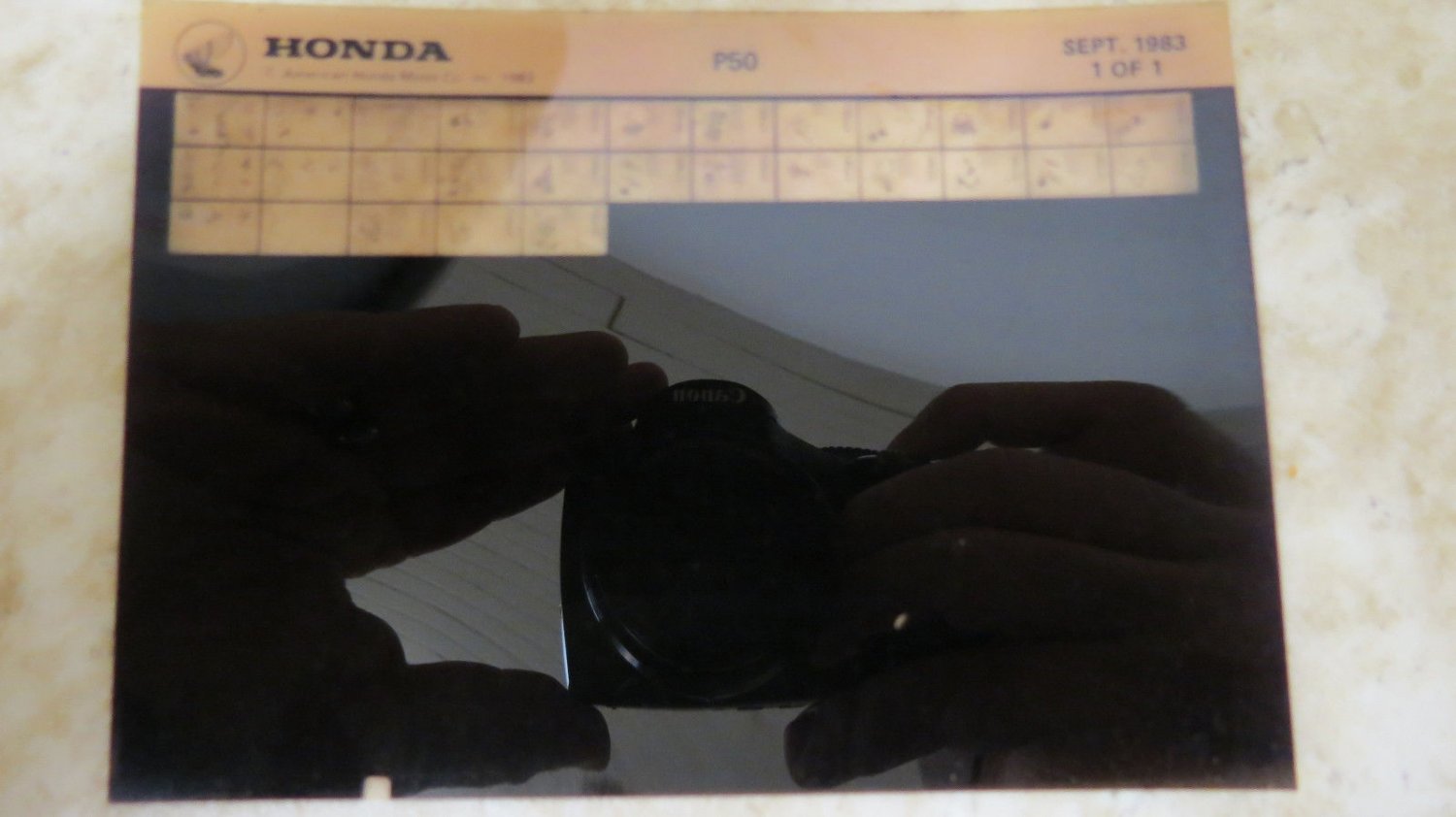 Honda Microfiche Card Manual Parts Look Up P50 B10