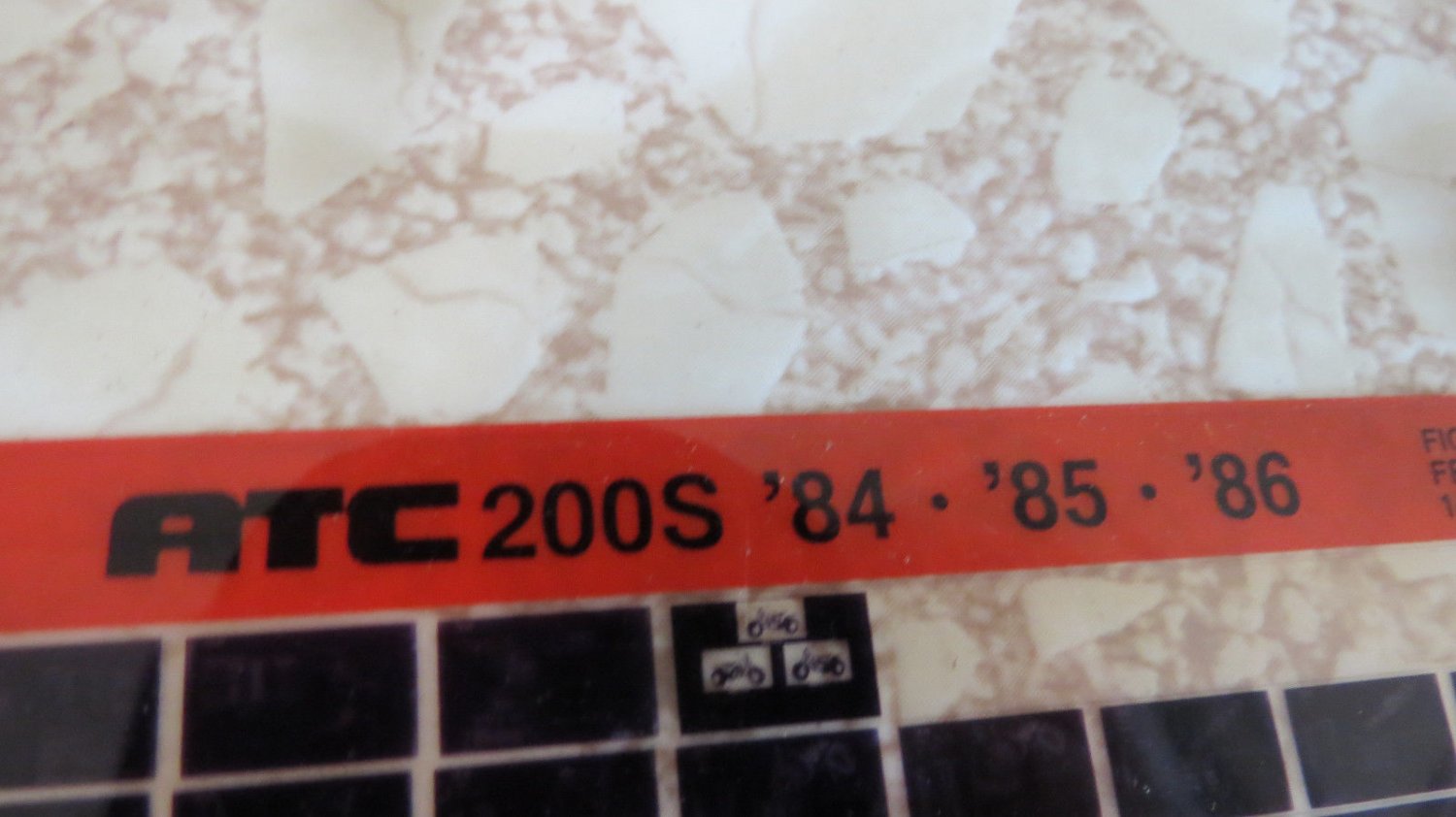 HONDA MICROFICHE FICHE CARD 1984 1985 1986 ATC200S ATC 200S B-20