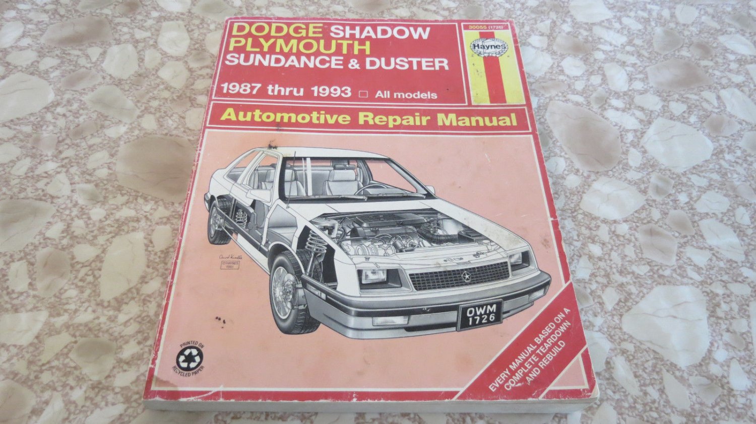 1993 Dodge Shadow, Plymouth Sundance/Duster Haynes Service Manual 886